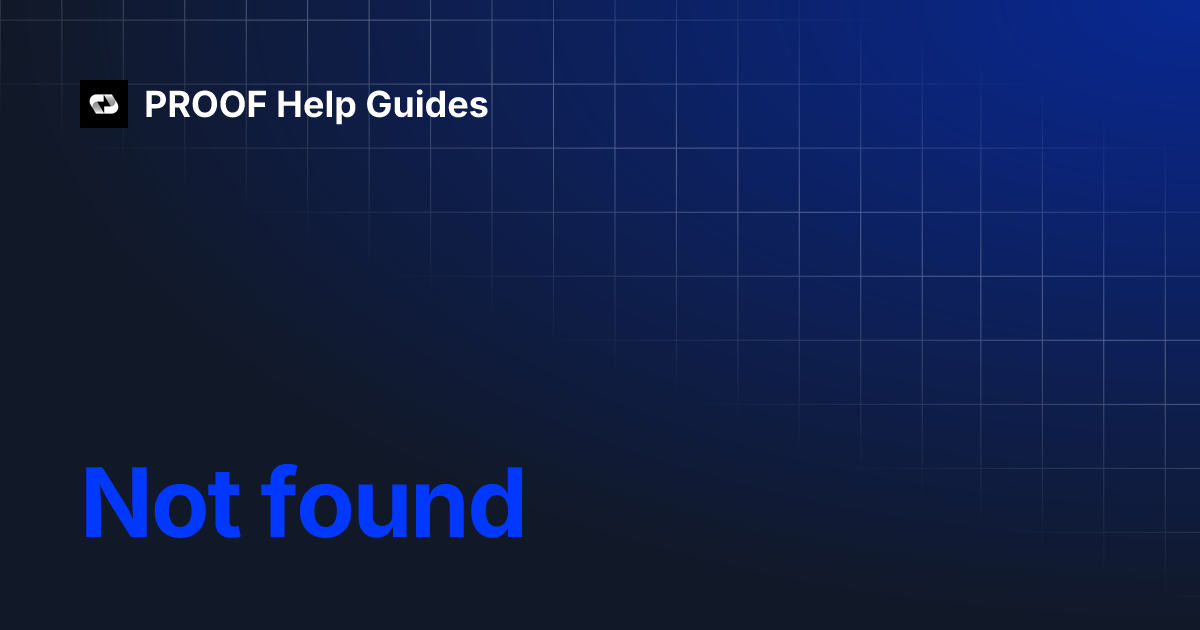 Pricing | PROOF Help Guides